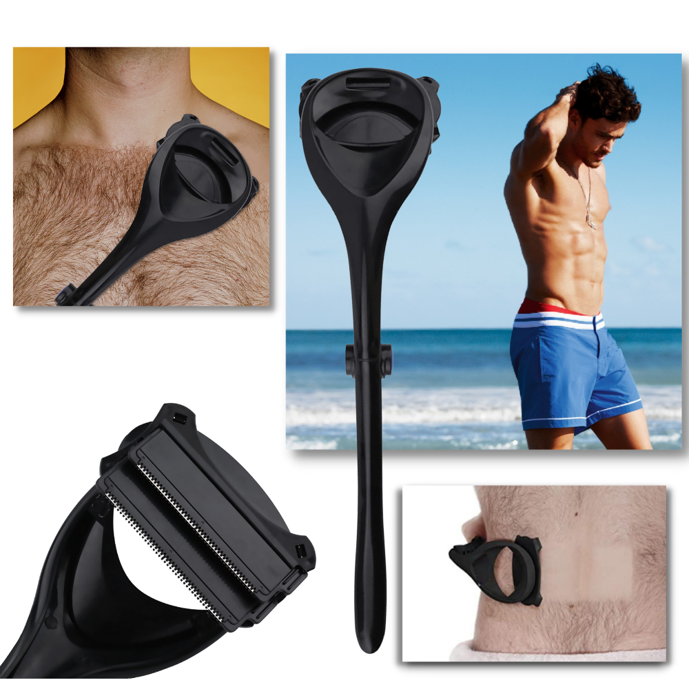 Razor for back and body - tooth shape - wet and dry shave - effective